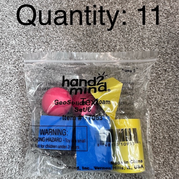 Hand2Mind | Toys | Hand2mind Geosolids Mini Shapes Set Of 6 Homeschool ...